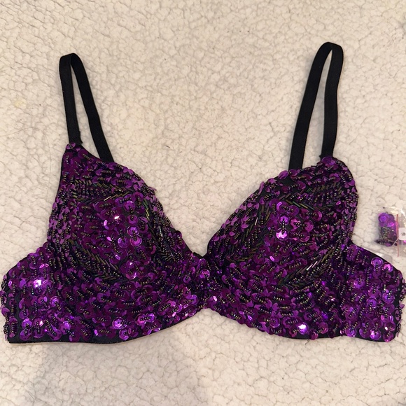 iHeartRaves | Intimates & Sleepwear | Purple Sequence Bra | Poshmark